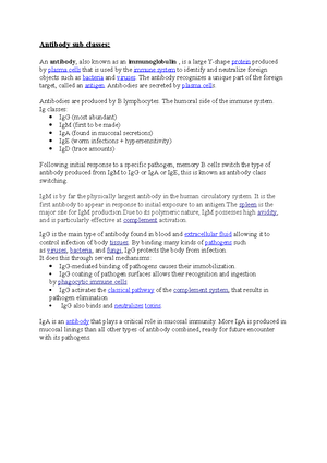 Cancer Immunology Notes ASA - Cancer Immunology Class Notes Please read ...