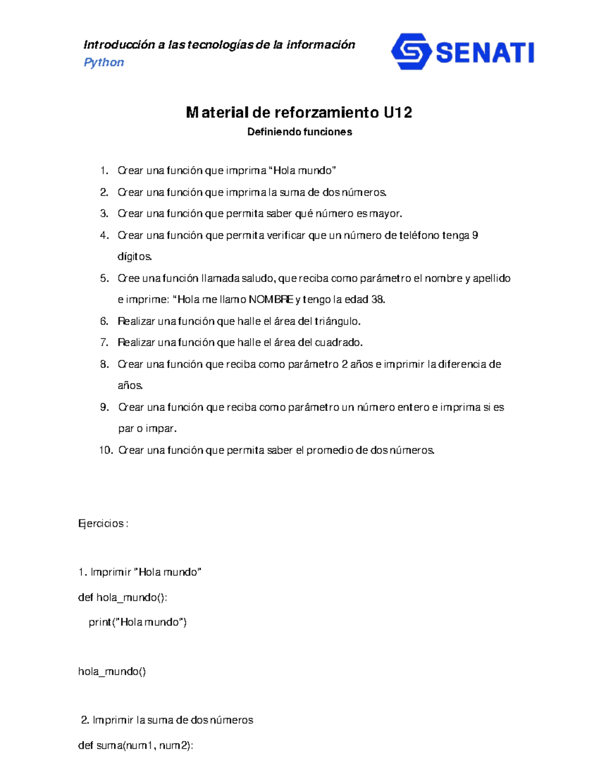 Material de reforzamiento U12 - Introducción a las tecnologías de la ...