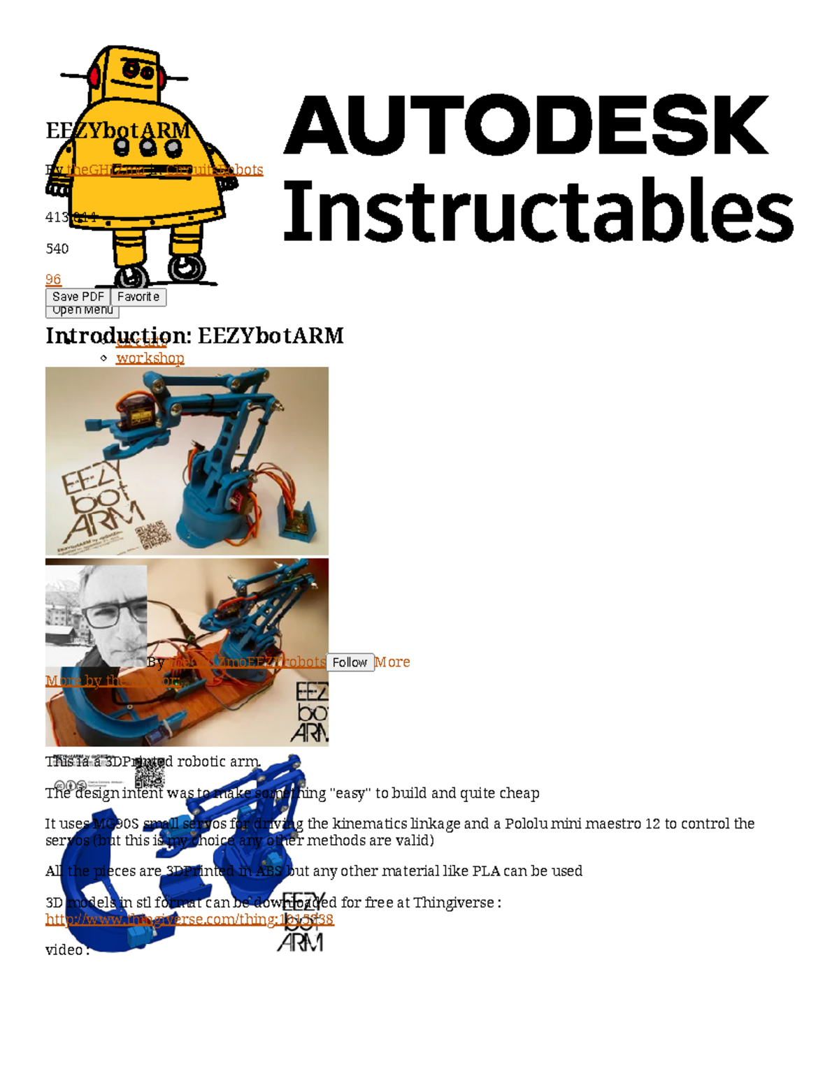 Proyecto EEZYbot ARM 19 Steps - Instructables - Open Menu circuits workshop craft cooking living ...