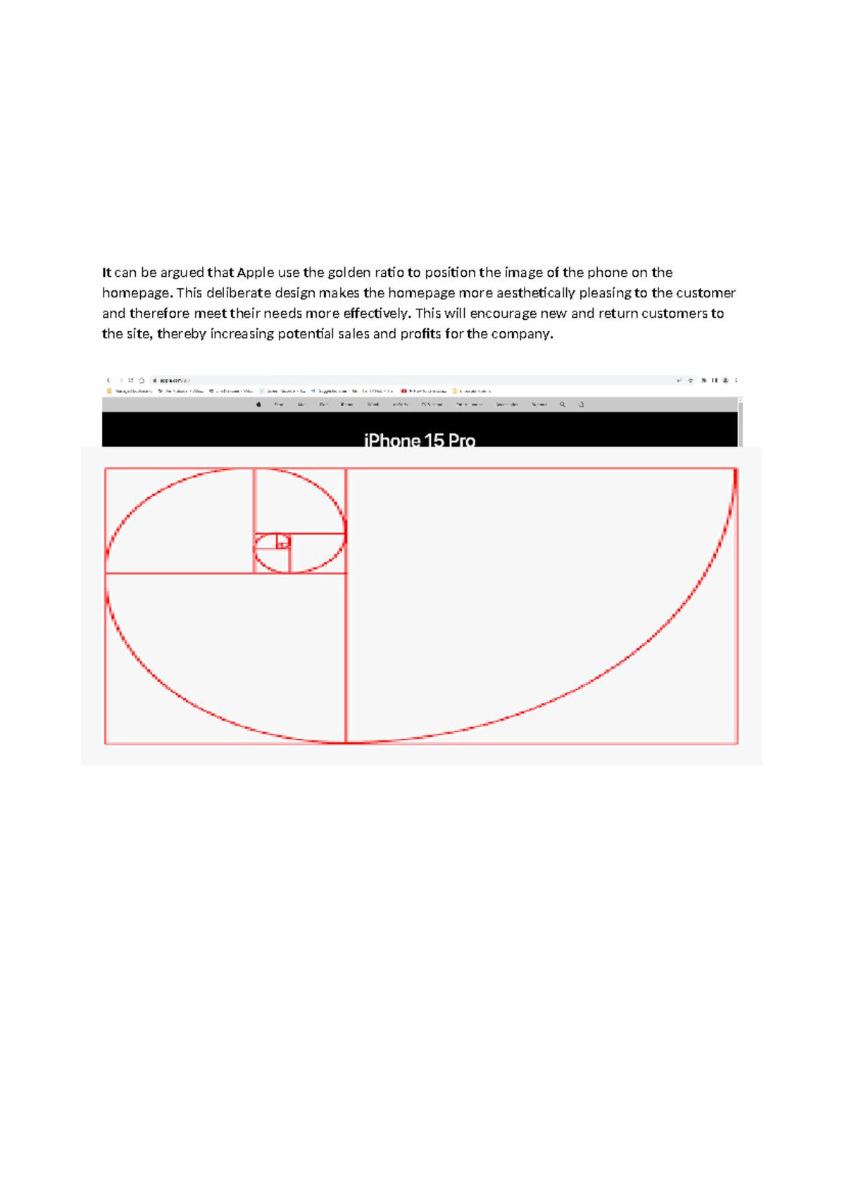 Golden ration Apple - for assignment 1 - It can be argued that Apple ...