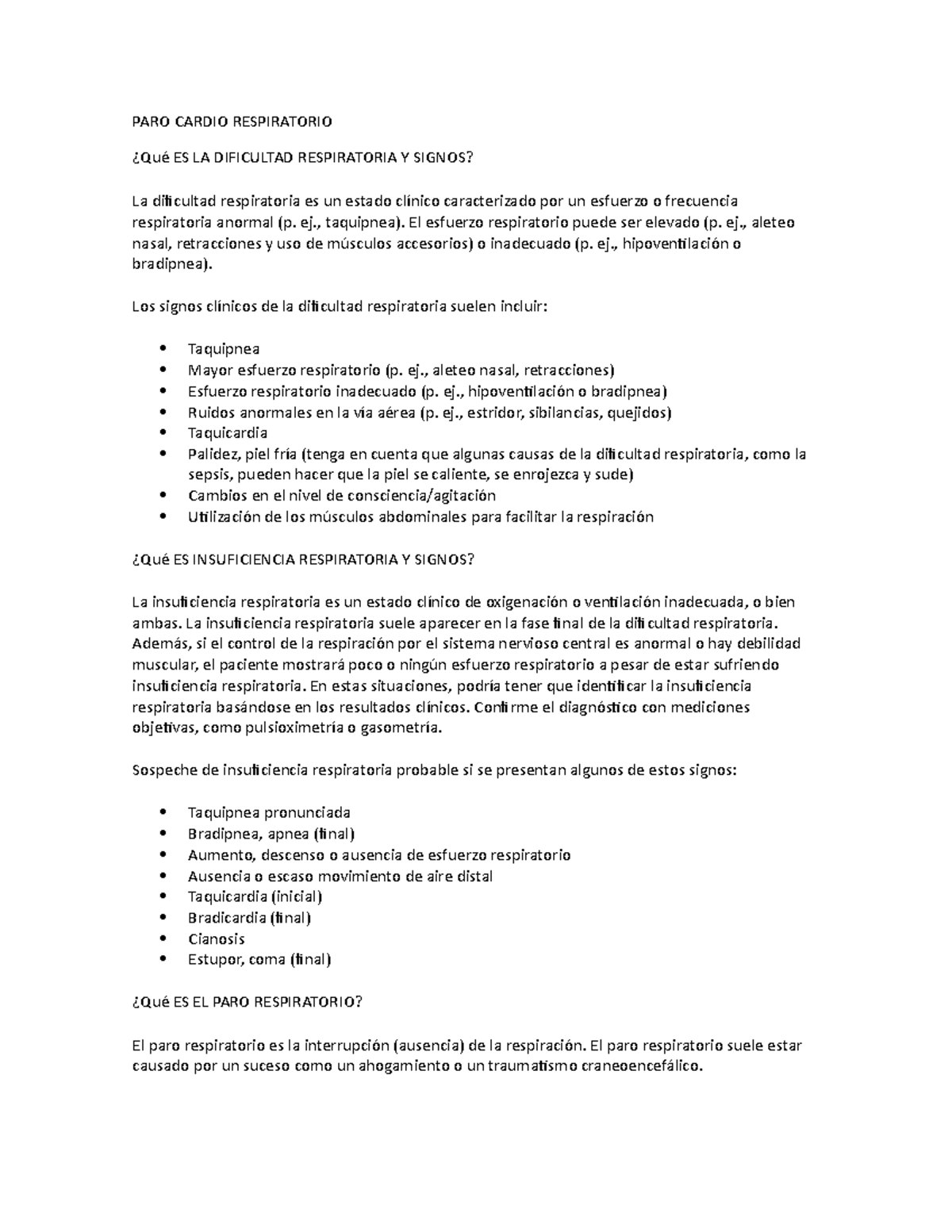 Preguntas ACLS Laura - resumen de lo que viene en el manual acls 2020 ...