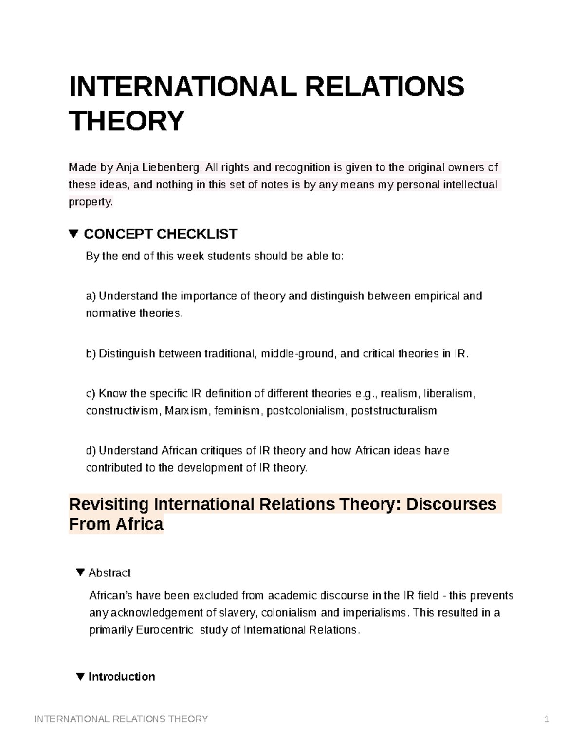 International Relations Theory - INTERNATIONAL RELATIONS THEORY Made by ...