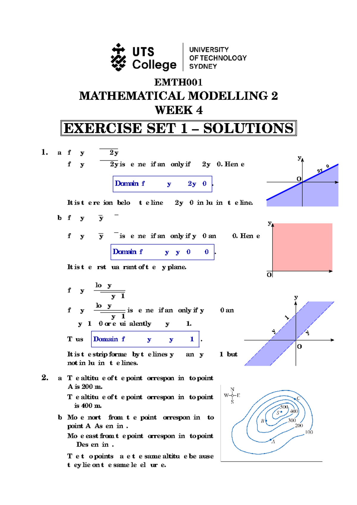 Week 4 - Practical Exercise Set 1SOL - EMTH MATHEMATICAL MODELLING 2 WEEK 4 EXERCISE SET 1 ...