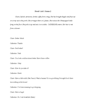 Viewfromabridge - View from the bridge script from Script analysis - A ...