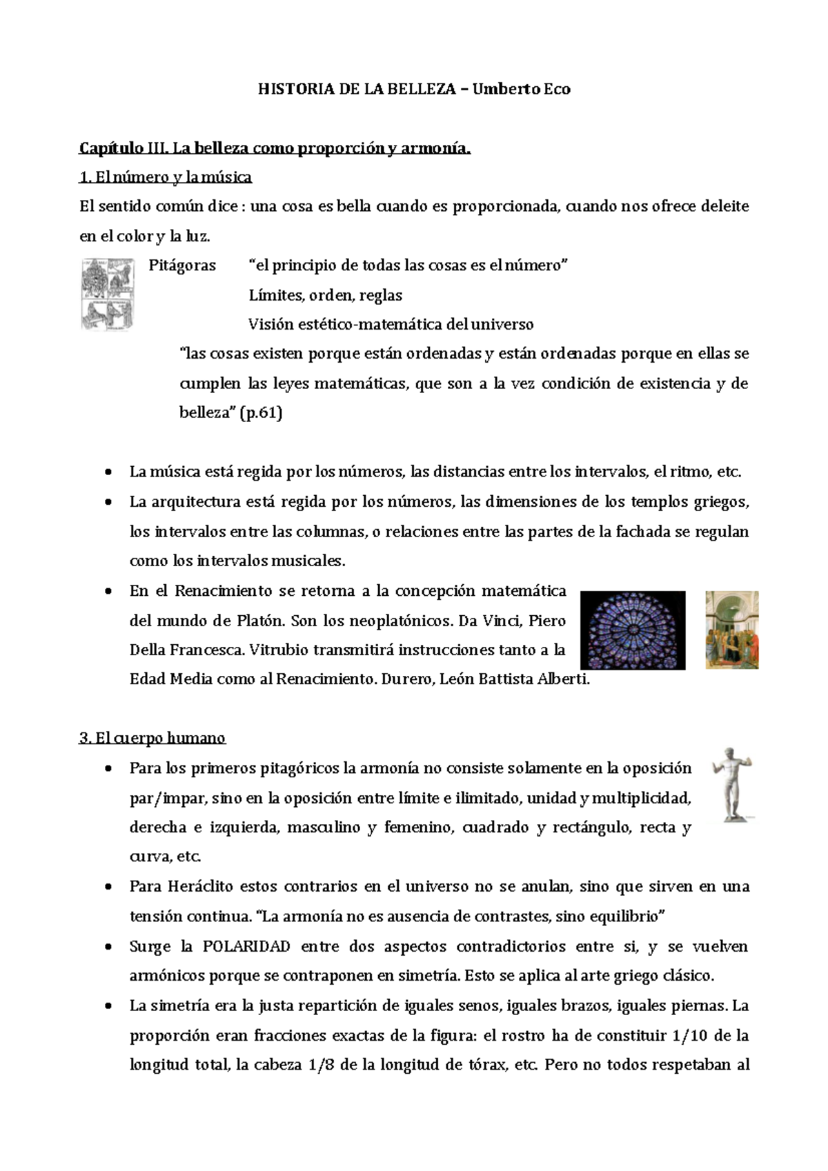 Resumen Historia de la belleza - HISTORIA DE LA BELLEZA – Umberto Eco ...