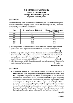 BEC 210 Past papers - Intermediate Microeconomics past paper covering ...