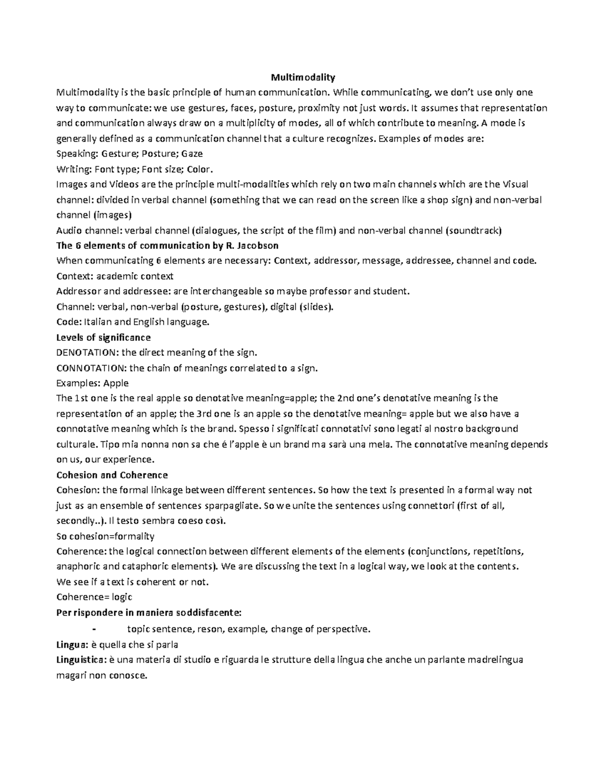 Multimodality, cohesion and coherence - Multimodality Multimodality is ...