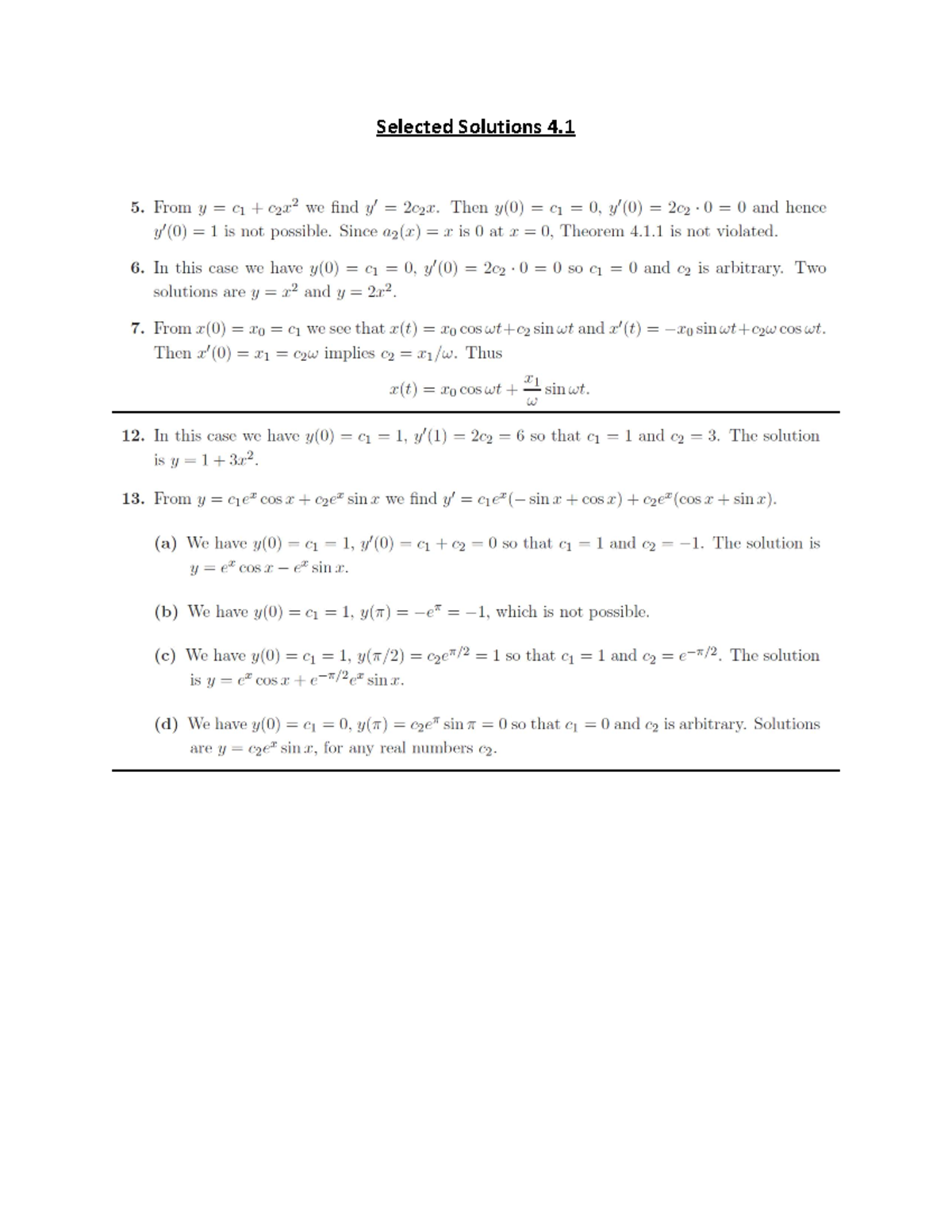 Selected Solutions 4 - No comment - MATH 217 - Selected Solutions 4 ...
