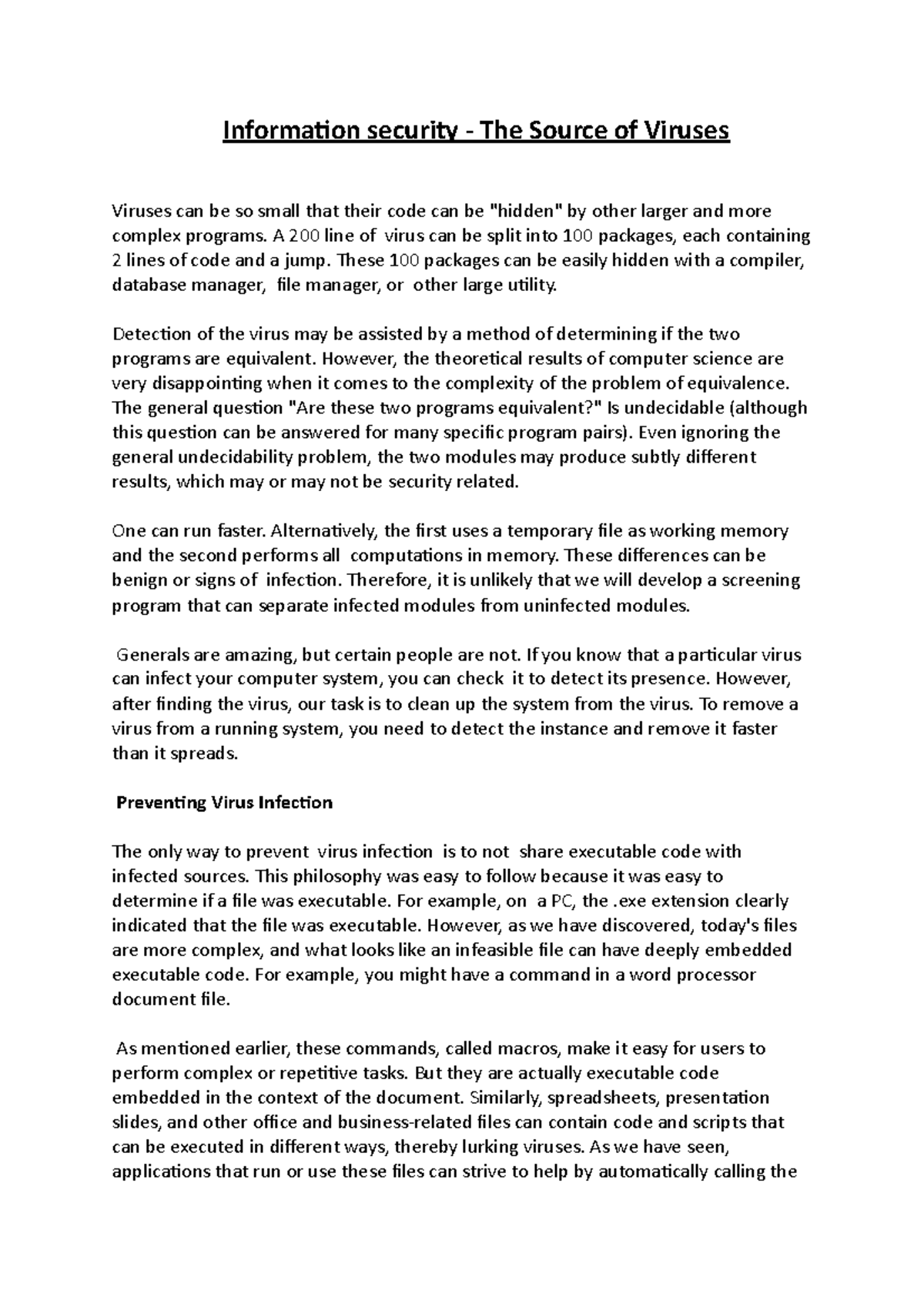 Information security - The Source of Viruses - A 200 line of virus can ...