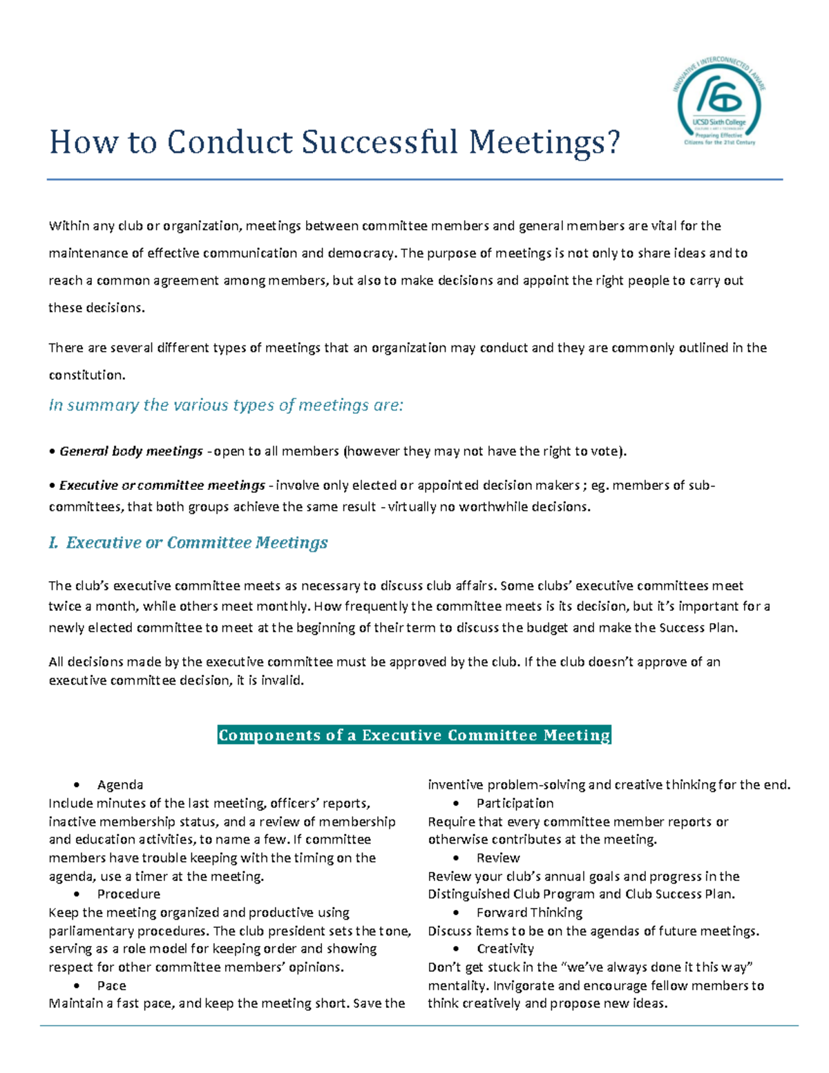 Conducting-successful-meetings - How to Conduct Successful Meetings ...