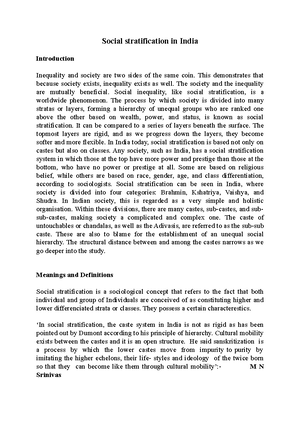 The Caste and Class system in India - They are the governing factors ...