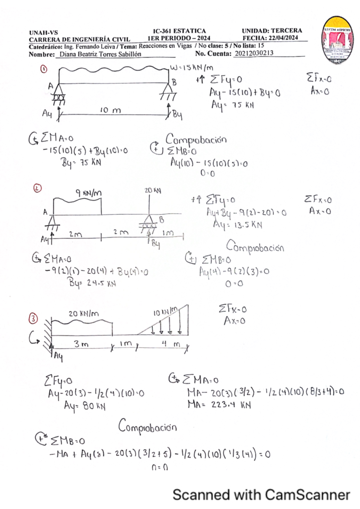Tarea 3 Estática - Estatica - Studocu
