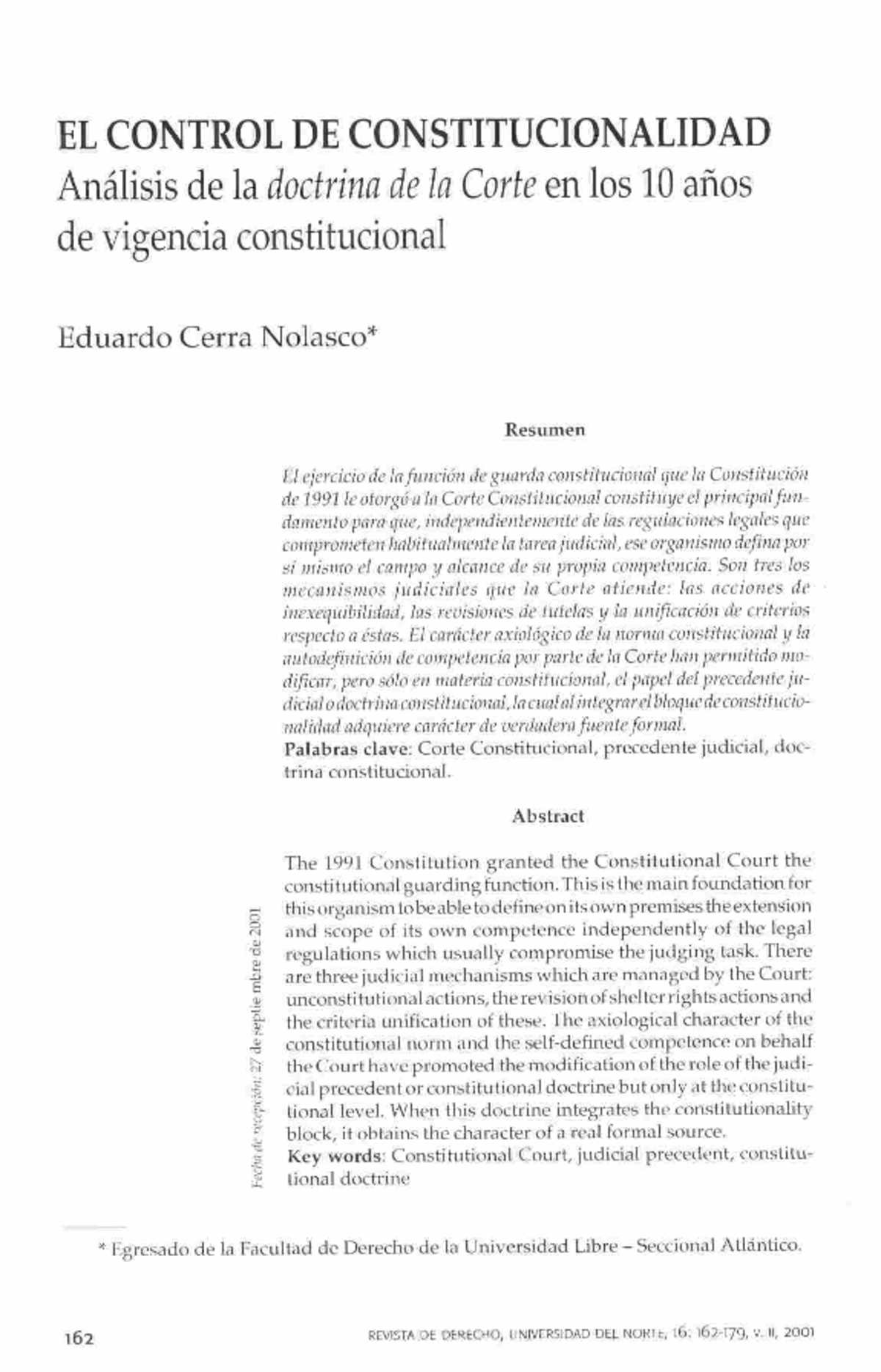 1 El control de constitucionalidad - Derecho Administrativo General y ...