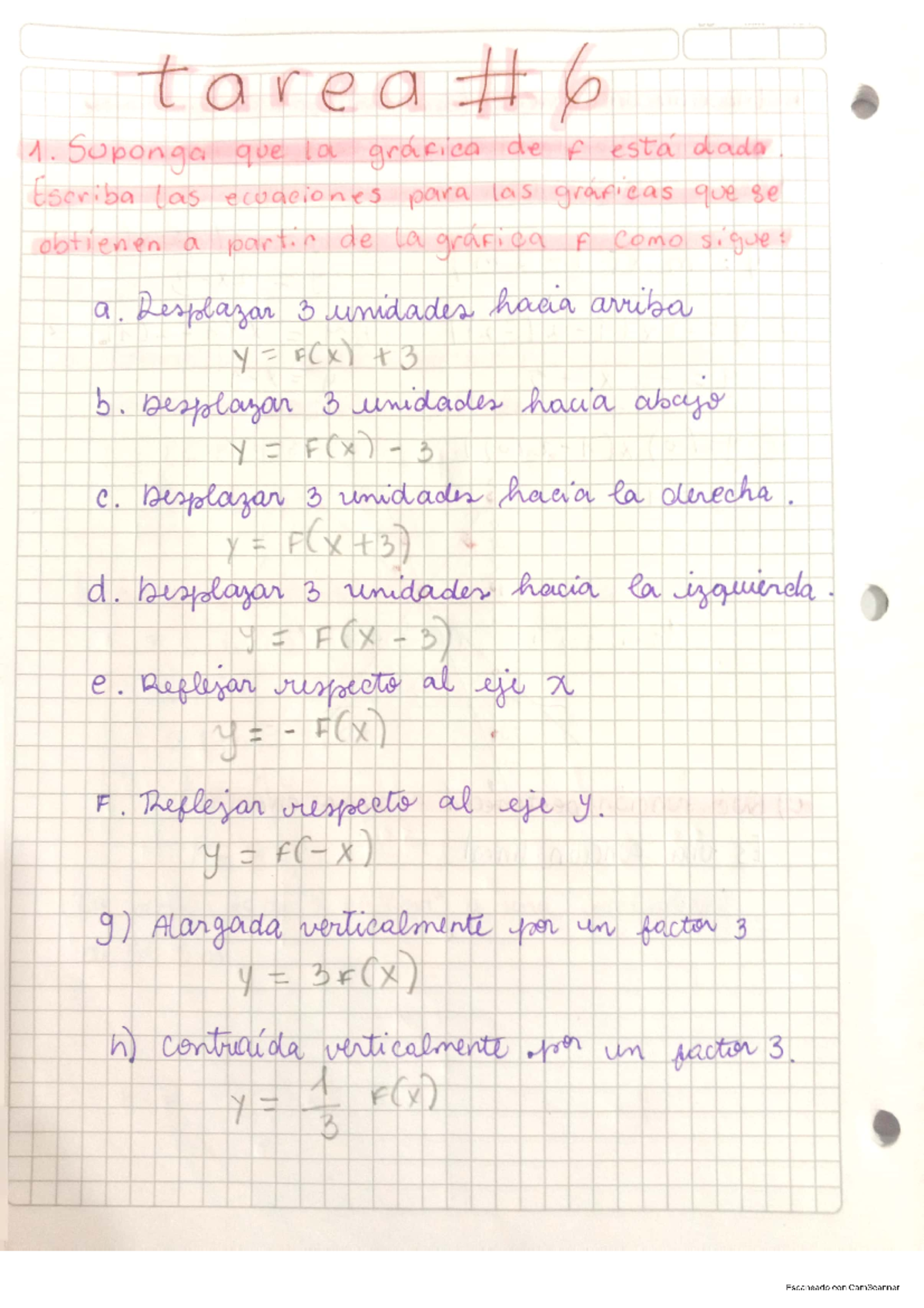 Cálculo tarea 6 - tarea 6 1. Suponga que la grafica de f esta dada Escriba las ecuaciones para ...