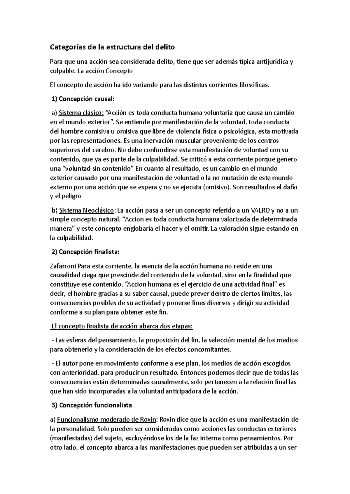 Categorías de la estructura del delito - Categorías de la estructura ...