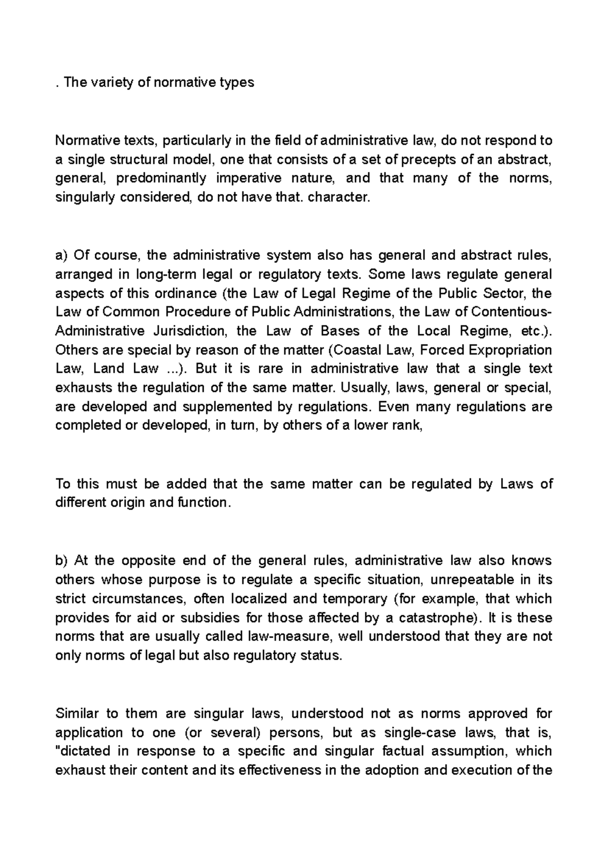 Summaries 25 Business Law II - . The variety of normative types ...