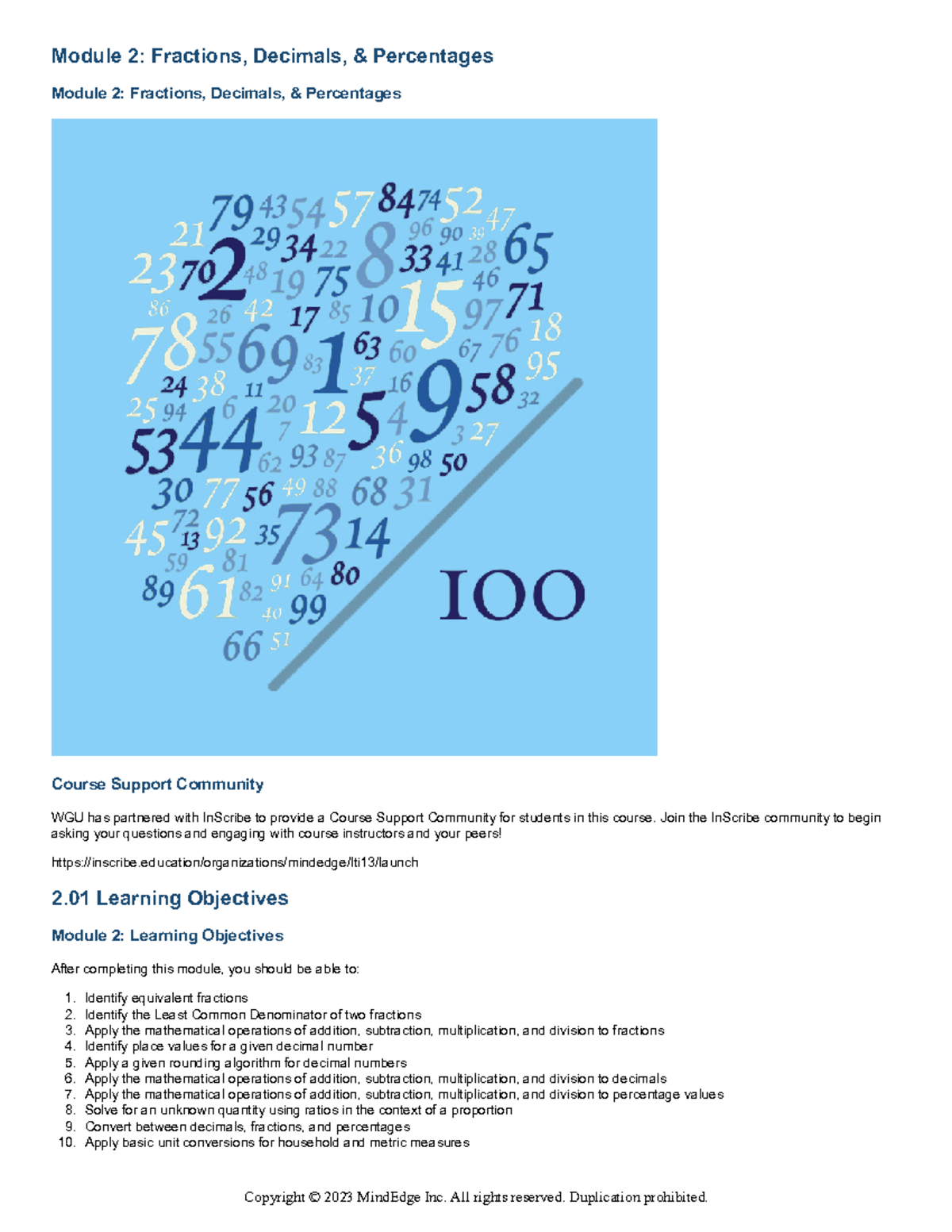 Module 2: Fractions Decimals Percentages - Studocu
