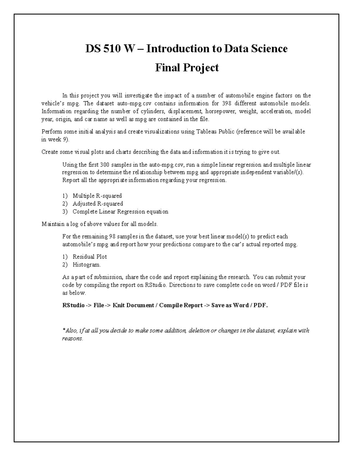 Final Project - info - DS 510 W – Introduction to Data Science Final ...