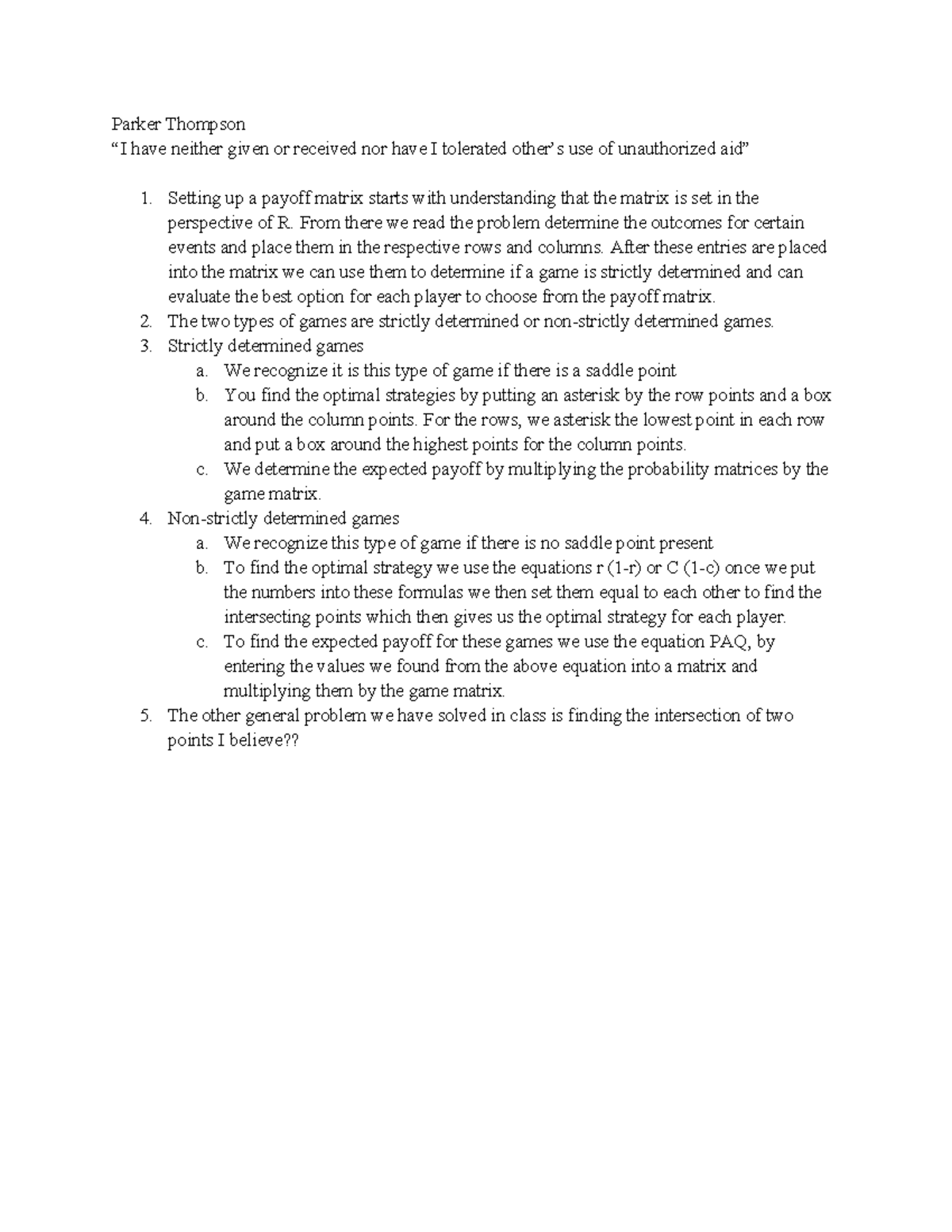 CPA - CPA homework assignment - Parker Thompson “I have neither given ...