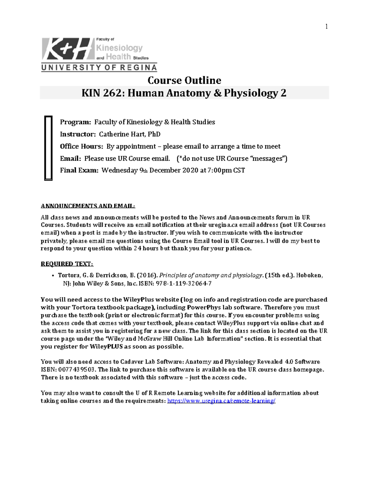 KIN 262 outline F2020 - Warning: TT: undefined function: 32 Warning: TT: undefined function: 32 ...