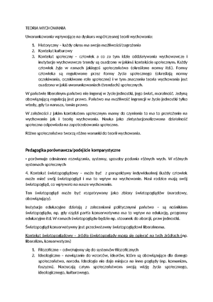 Wyklad - teoria wychowania - Teoria wychowania Literatura: Mieczysław Łobocki „”Teoria ...