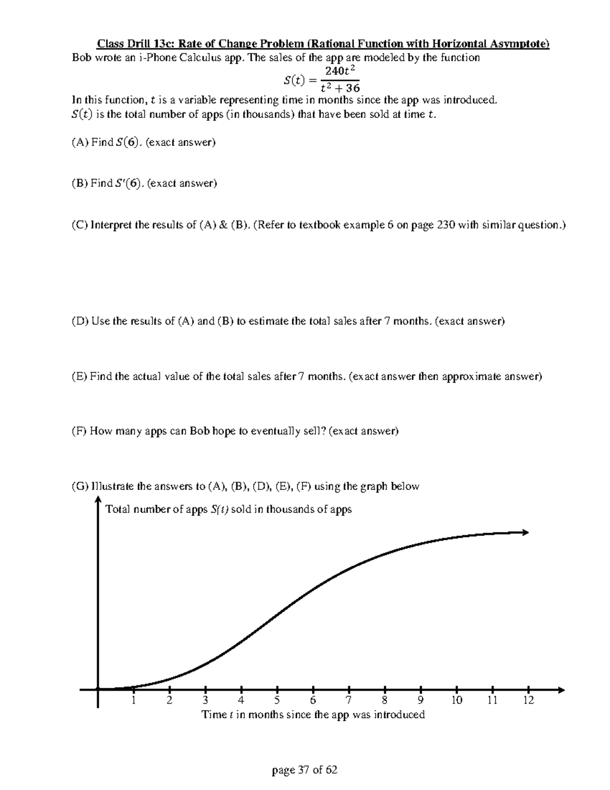 Cd.13c 2016 - 2017 survey of calculus - Class Drill 13c: Rate of Change ...