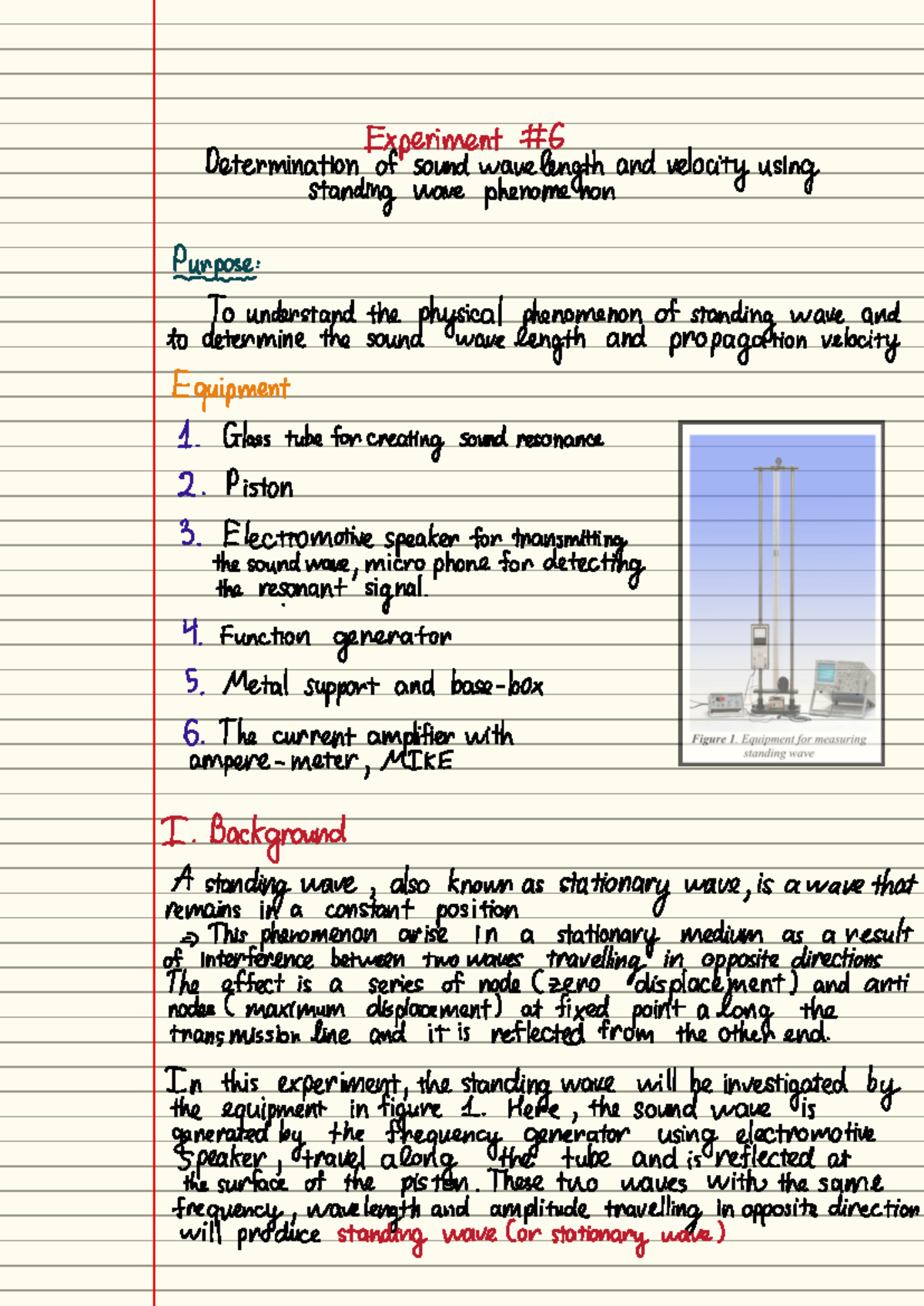 Determination of wavelength and velocity via the standing wave ...