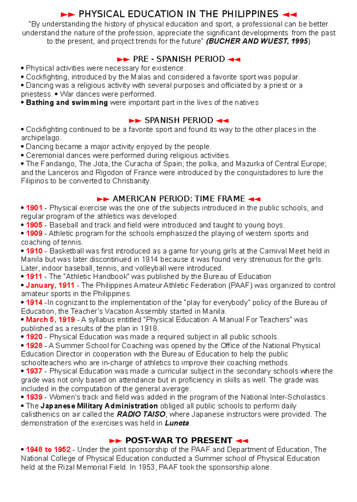 Physical Education IN THE Philippines - PHYSICAL EDUCATION IN THE ...