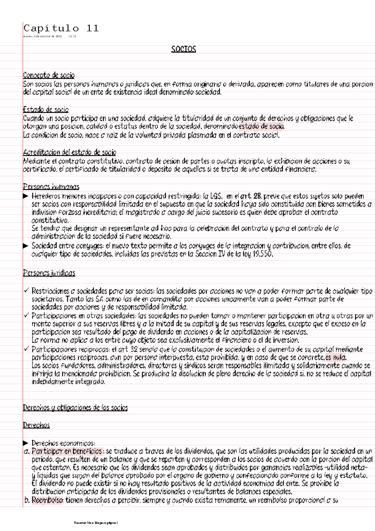 Resumen libro 2da parte - instituciones del derecho privado - Capítulo ...
