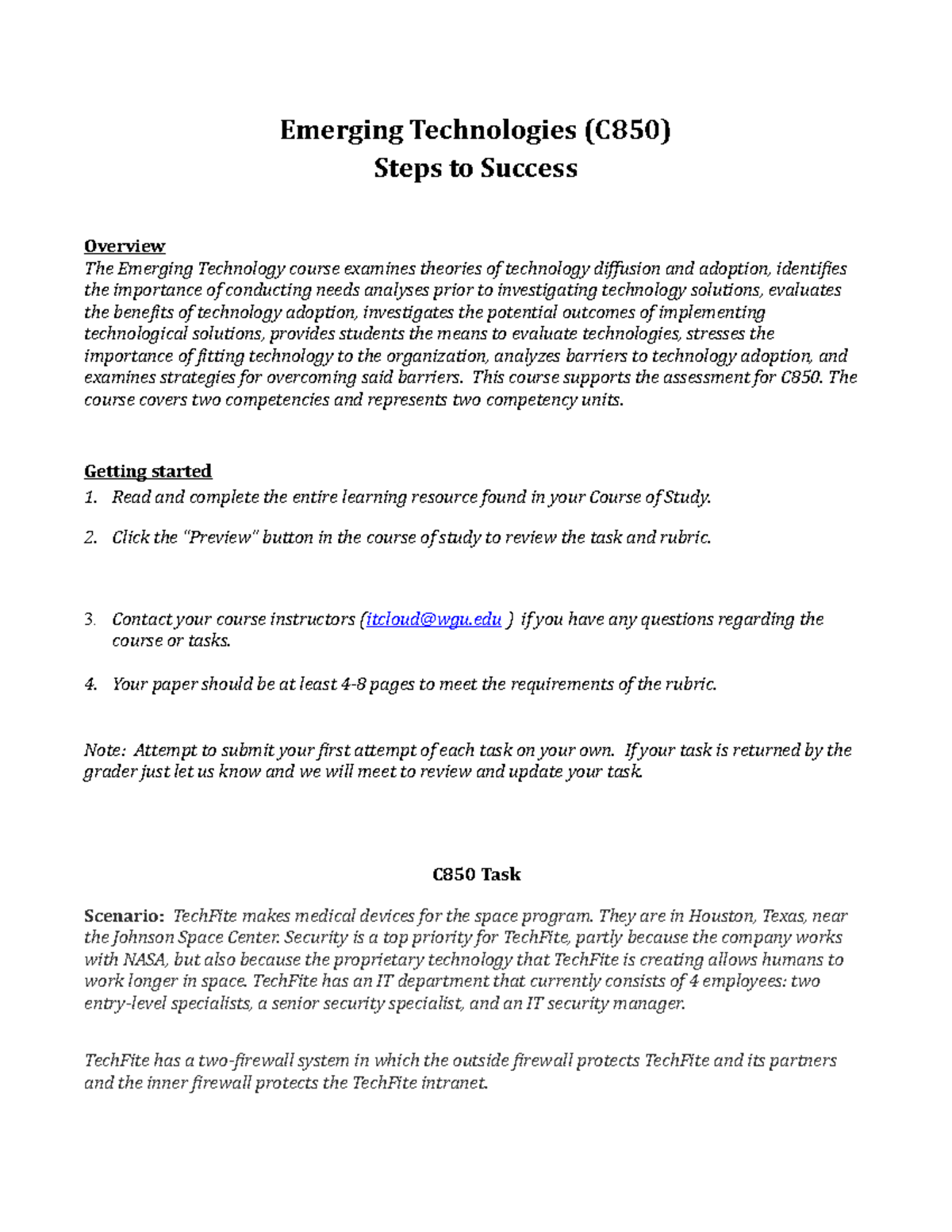 C850 - Emerging Technologies Task - Coursework - Emerging Technologies ...