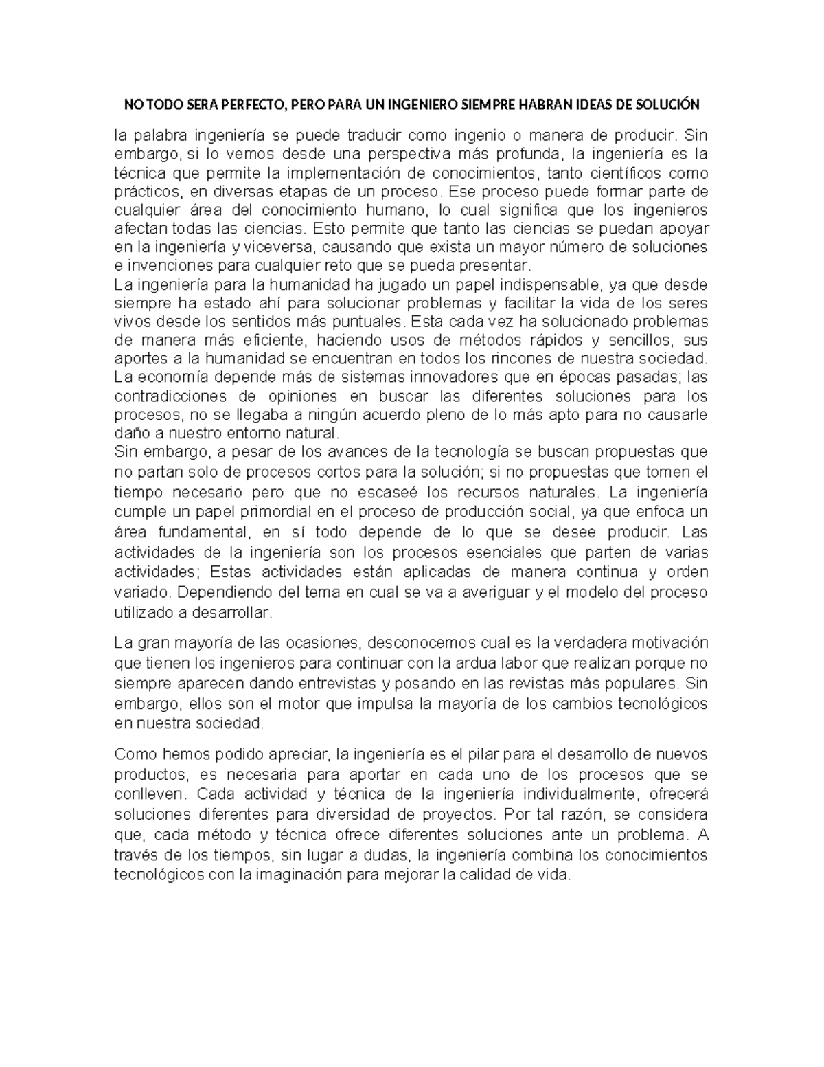 NO TODO SERA Perfecto - gracias - NO TODO SERA PERFECTO, PERO PARA UN ...