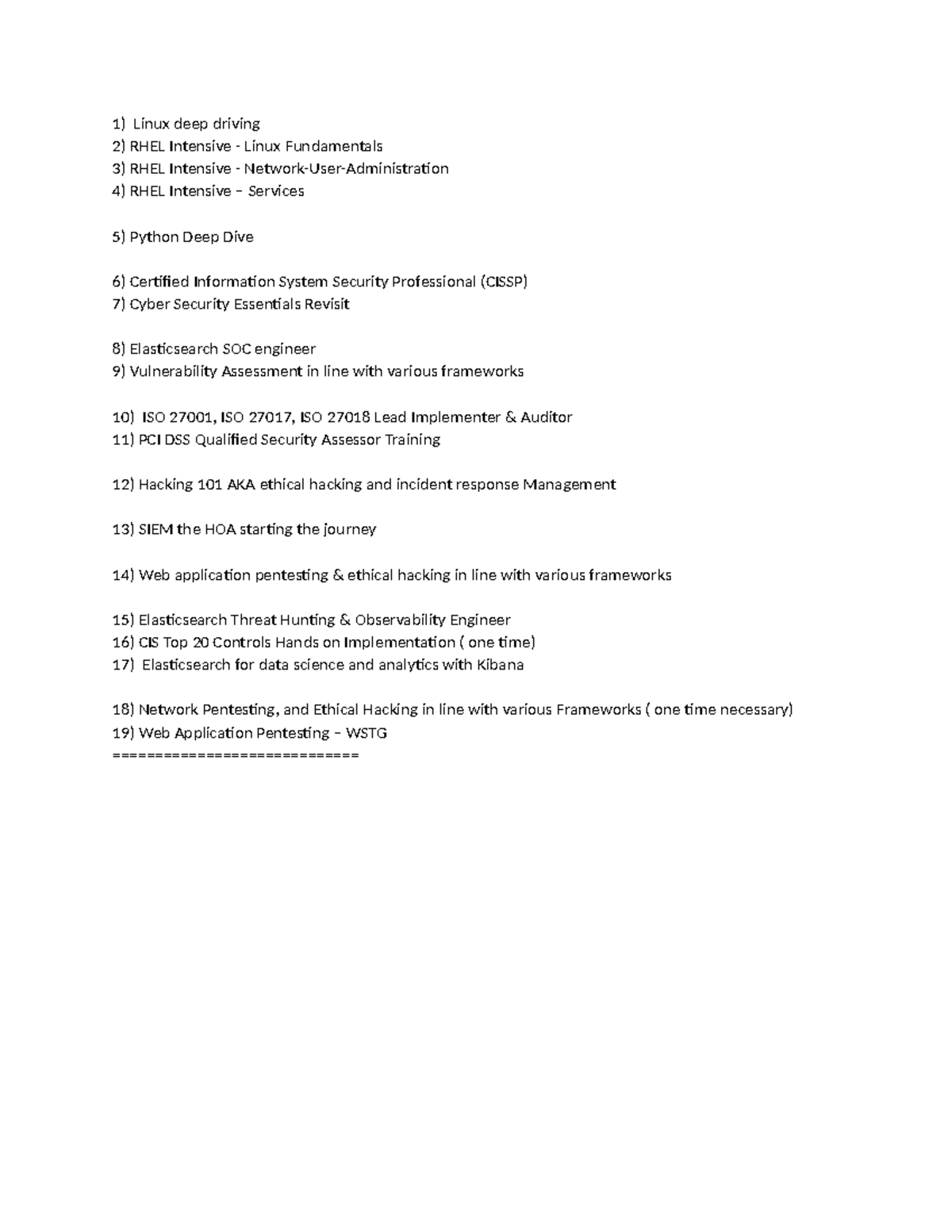 Cyber security course outline - Linux deep driving RHEL Intensive ...