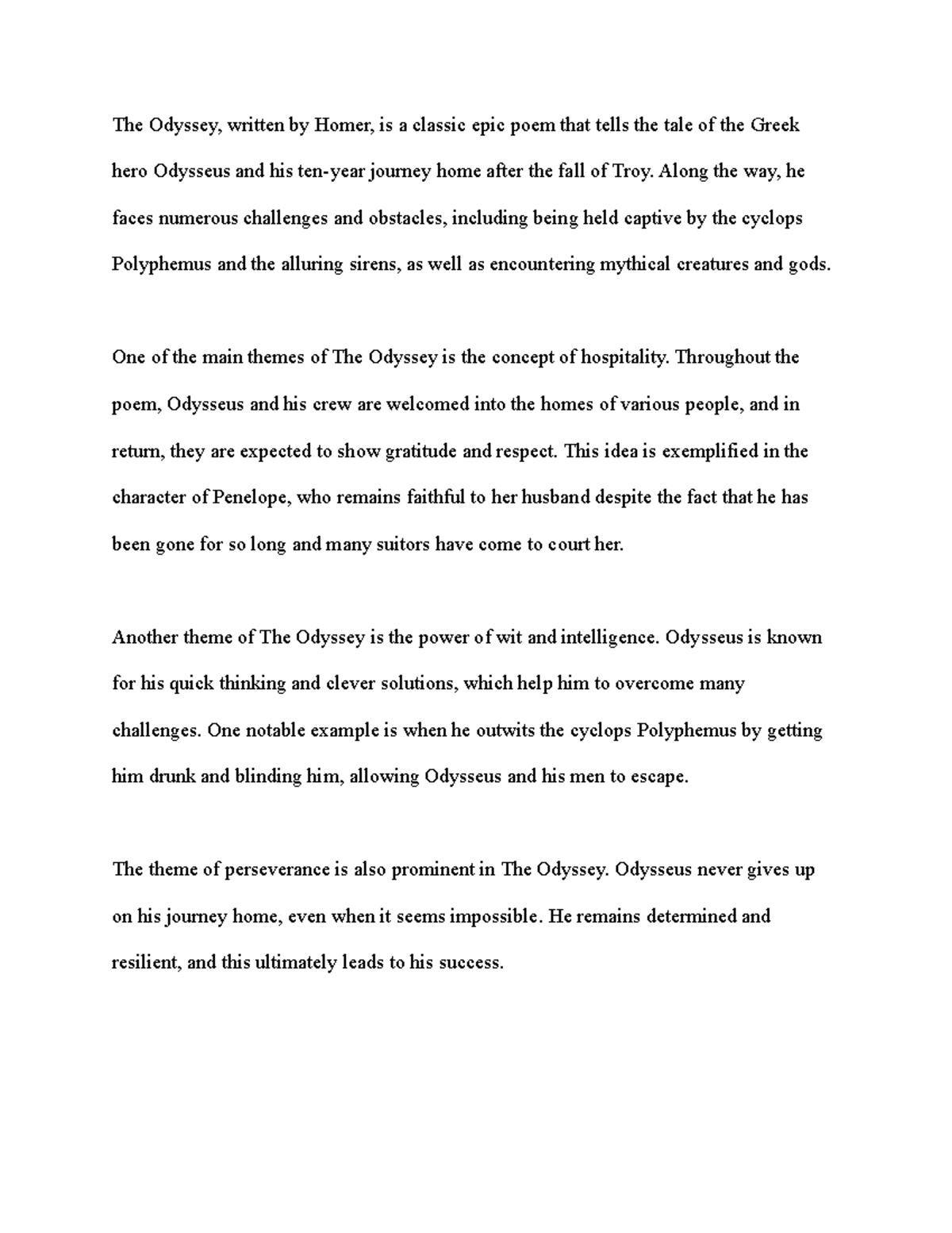 The Odyssey by Homer - The Odyssey, written by Homer, is a classic epic ...