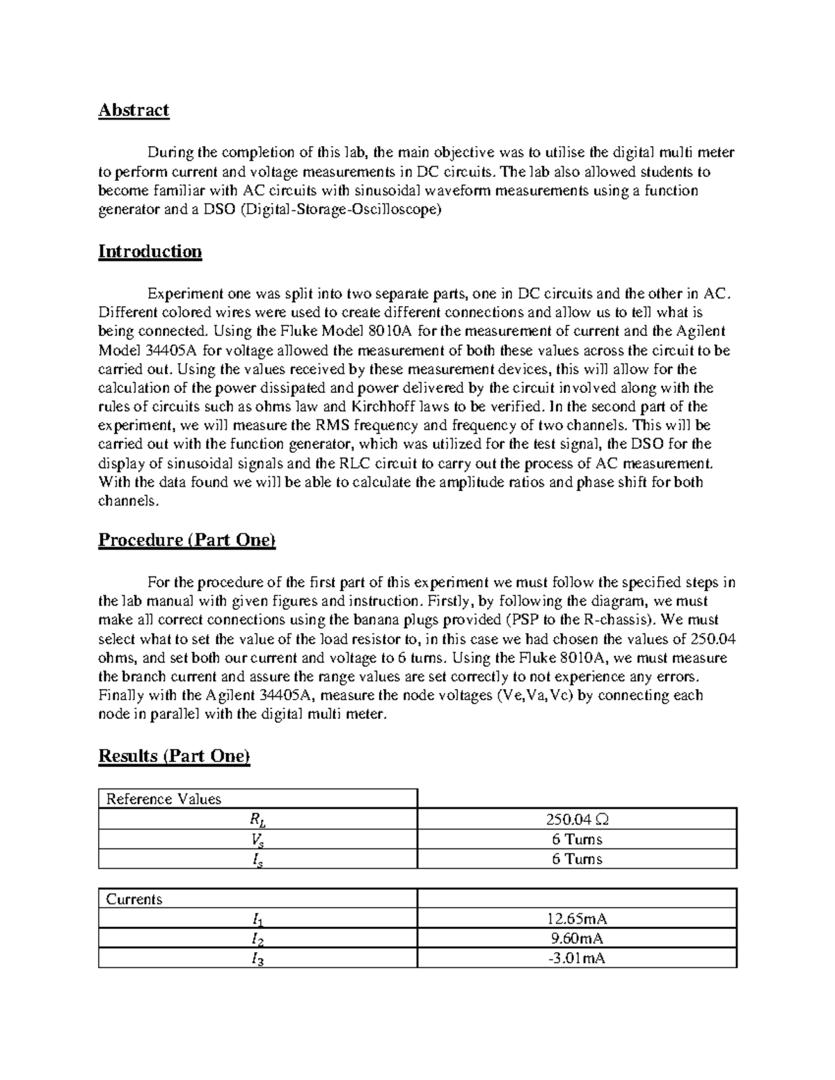ELEC 275 Lab Report 2 - Abstract During the completion of this lab, the ...
