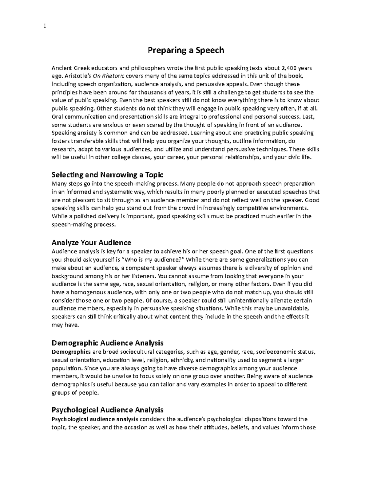 Chapter 9 Supporting the Speech - Preparing a Speech Ancient Greek ...