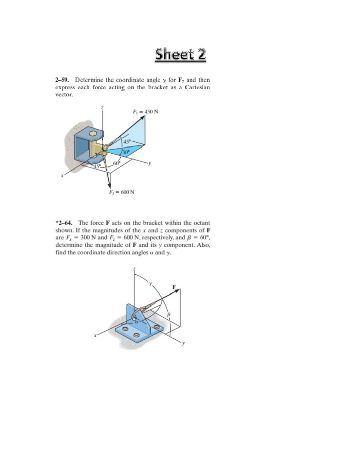 Mechanics - sheet 2 - Fall 2018 - Engineering Mechanics I - Studocu