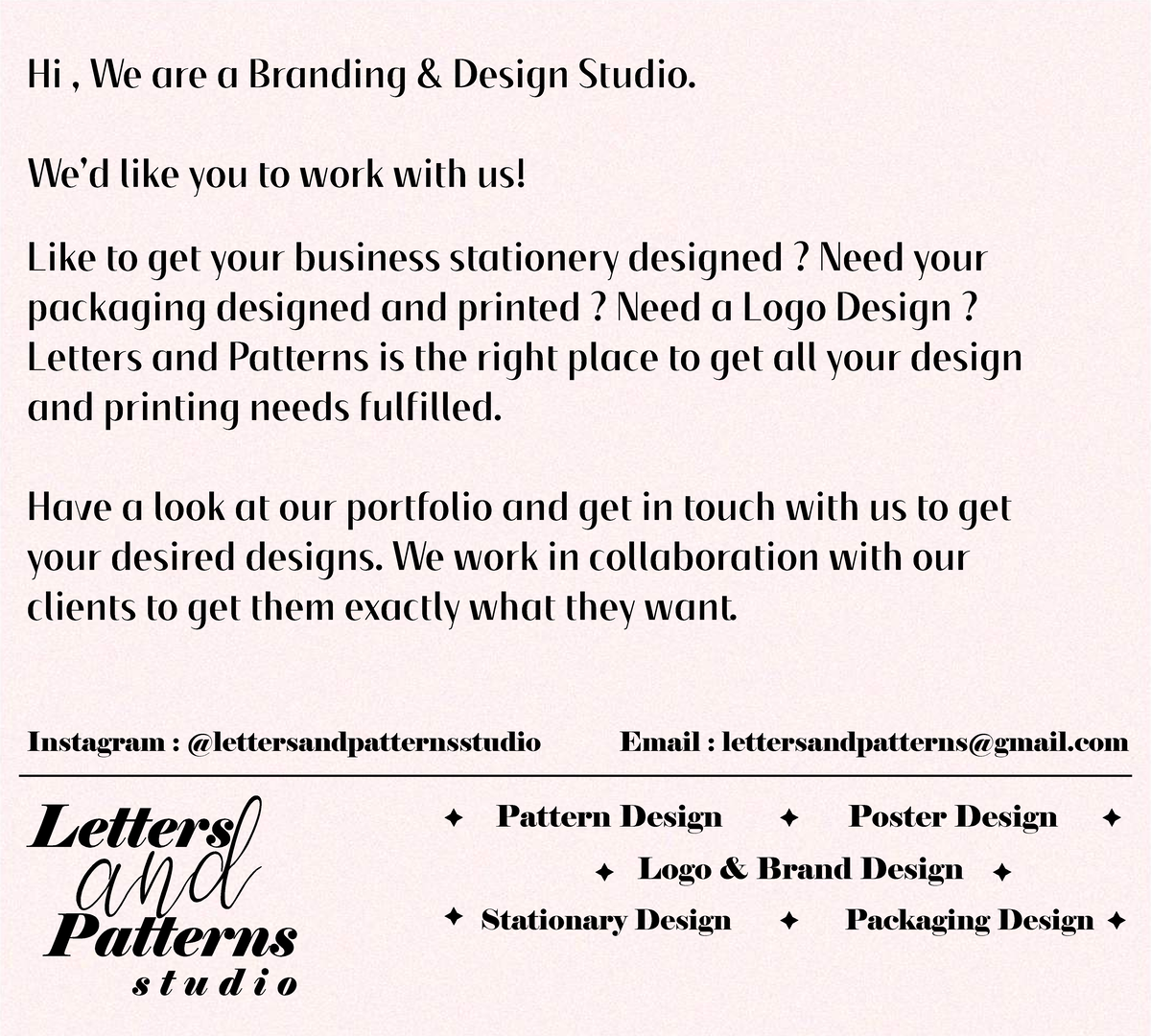 Portfolio - Letters and Patterns 1 - Hi, We are a Branding Design ...