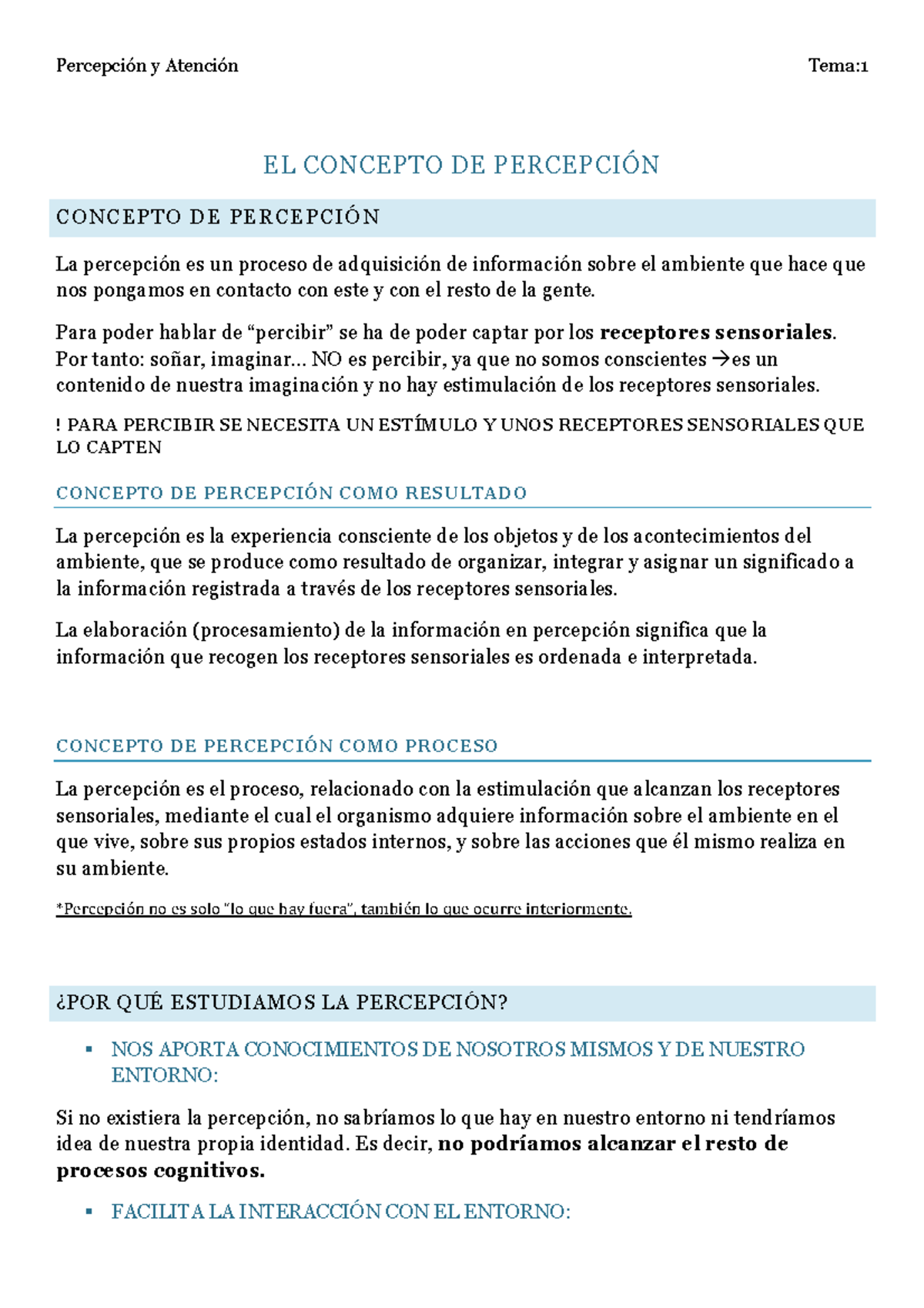 EL Concepto DE PercepcióN - EL CONCEPTO DE PERCEPCIÓN CONCEPTO DE ...