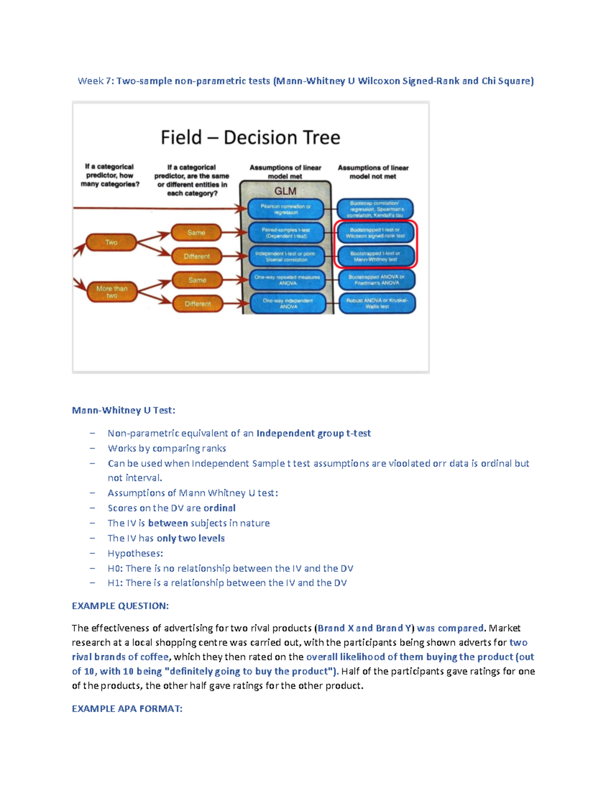 APA and identification - Week 7: Two-sample non-parametric tests (Mann ...
