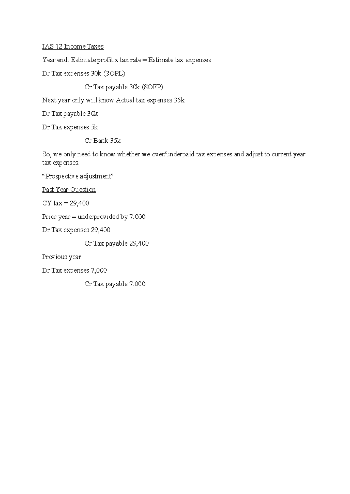 IAS 12 Income Taxes - Few notes on Advanced FAR - IAS 12 Income Taxes ...