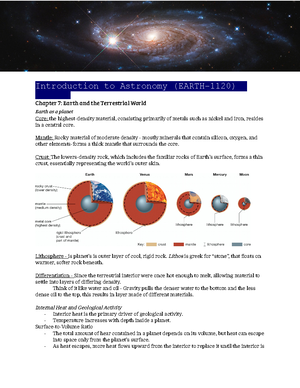 Intro to Astronomy - 6 - Detailed, organized notes with bullet points ...