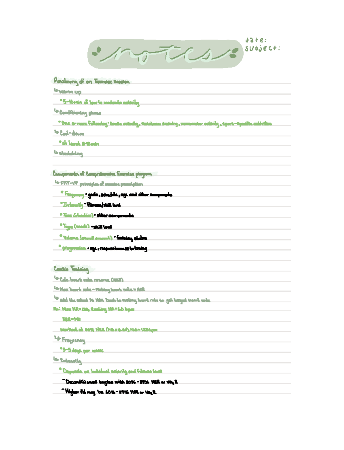 Comprehensive Program Design - innkeeper it Anatomyof an Exercise ...