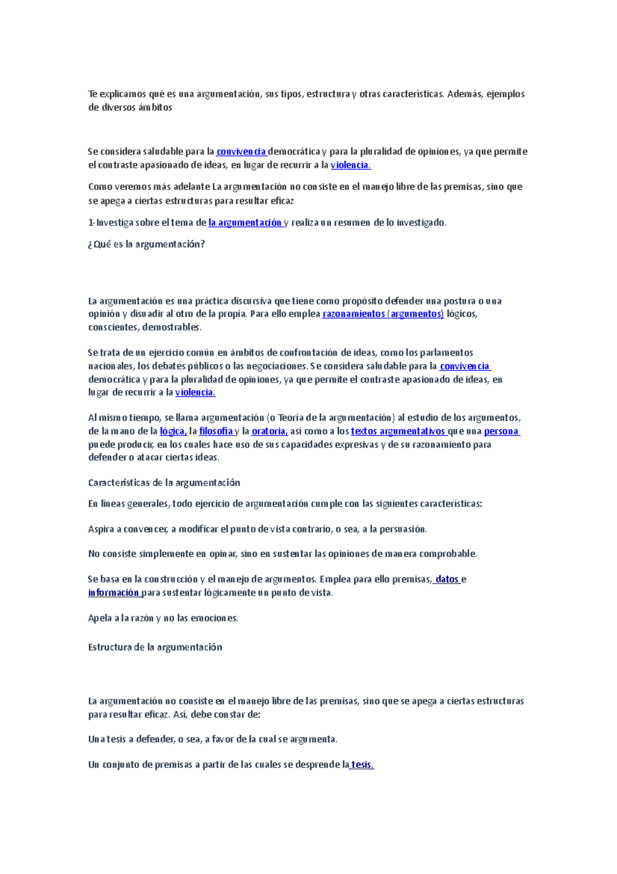 Argumentacion que es concepto tipos y caracteristicas - Te explicamos ...