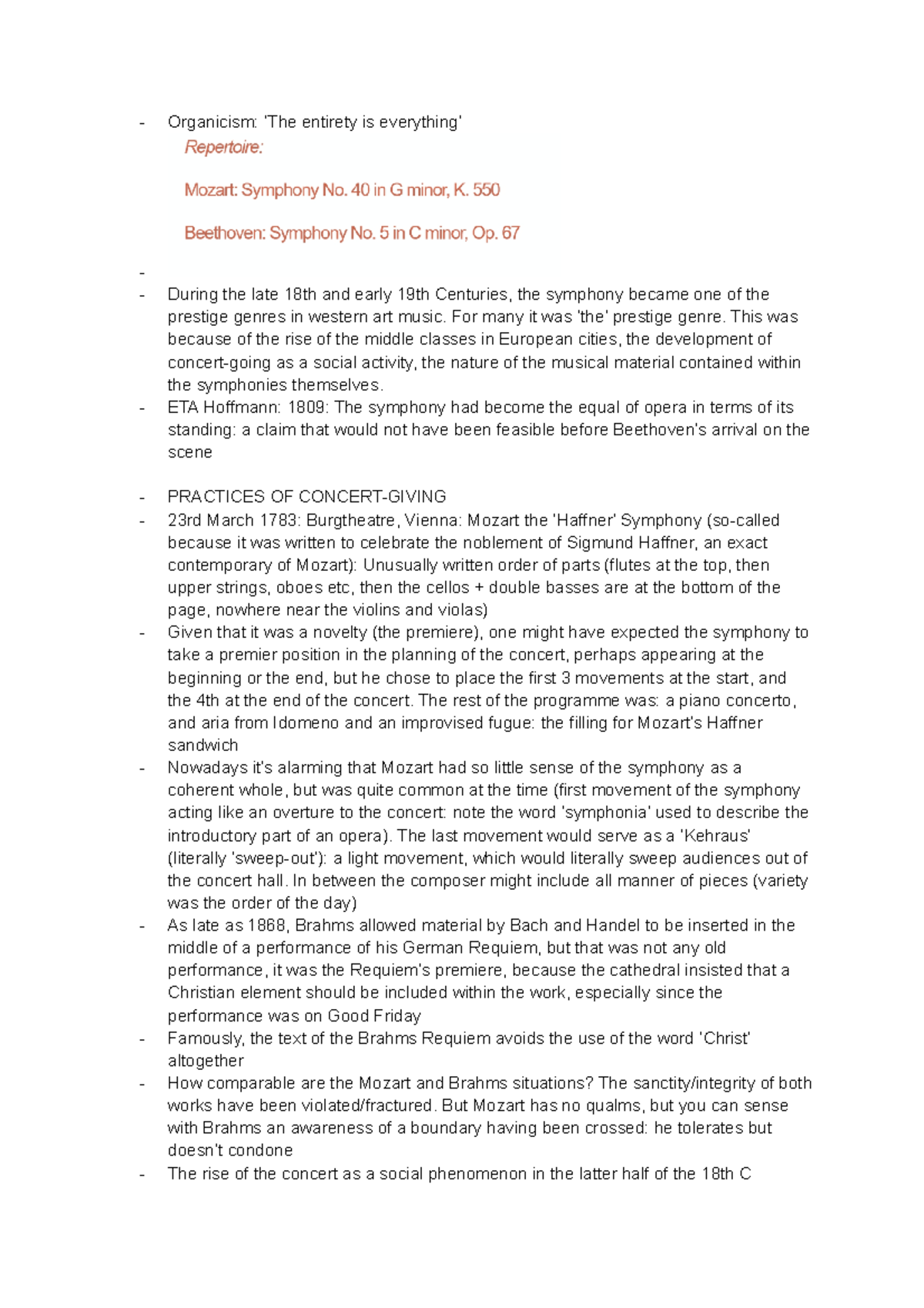 Organicism - Paper 3 - History II Lecture 2 Notes - Organicism: ‘The ...