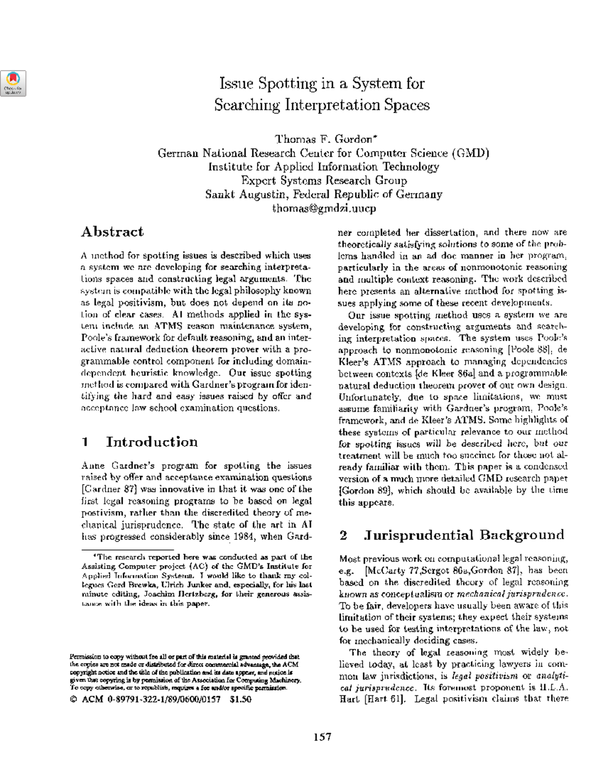 Issue spotting background - Issue Spotting in a System for Searching ...