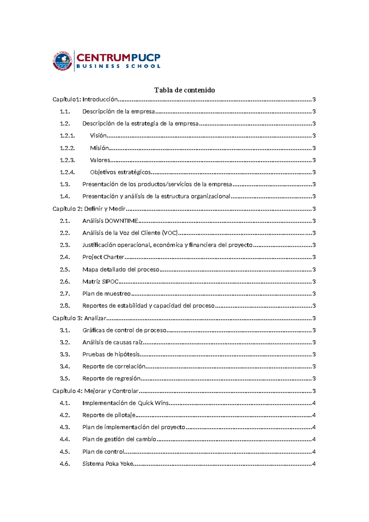 Estructura TAF LSS 2024 - Tabla de contenido Capítulo1: - Studocu