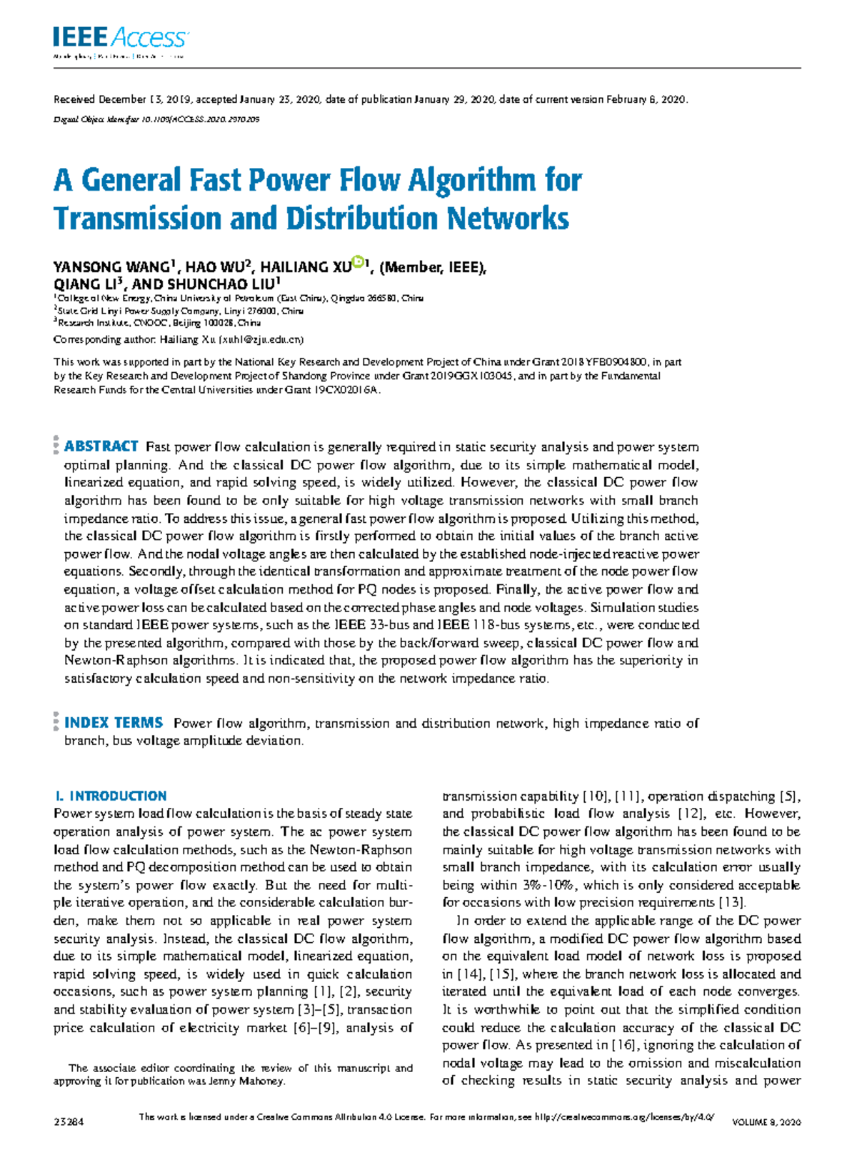 CRP Fast Power Flow Algorithm-1-8 - Received December 13, 2019 ...