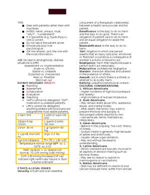37 Page Revised Nclex - Revised 37-page NCLEX Study Guide 1. ABCs ...