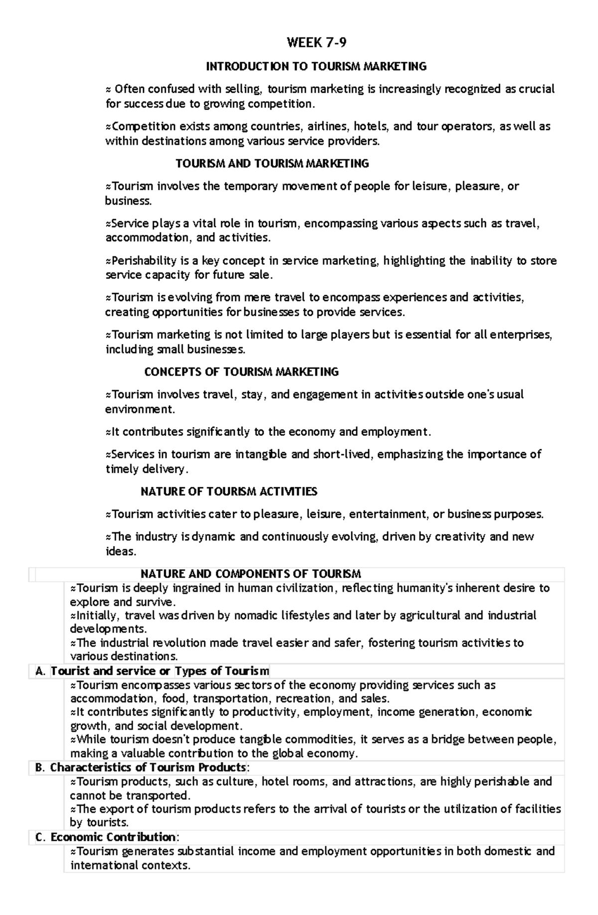 WEEK 7 9 Introduction to Tourism Marketing - WEEK 7- 9 INTRODUCTION TO ...