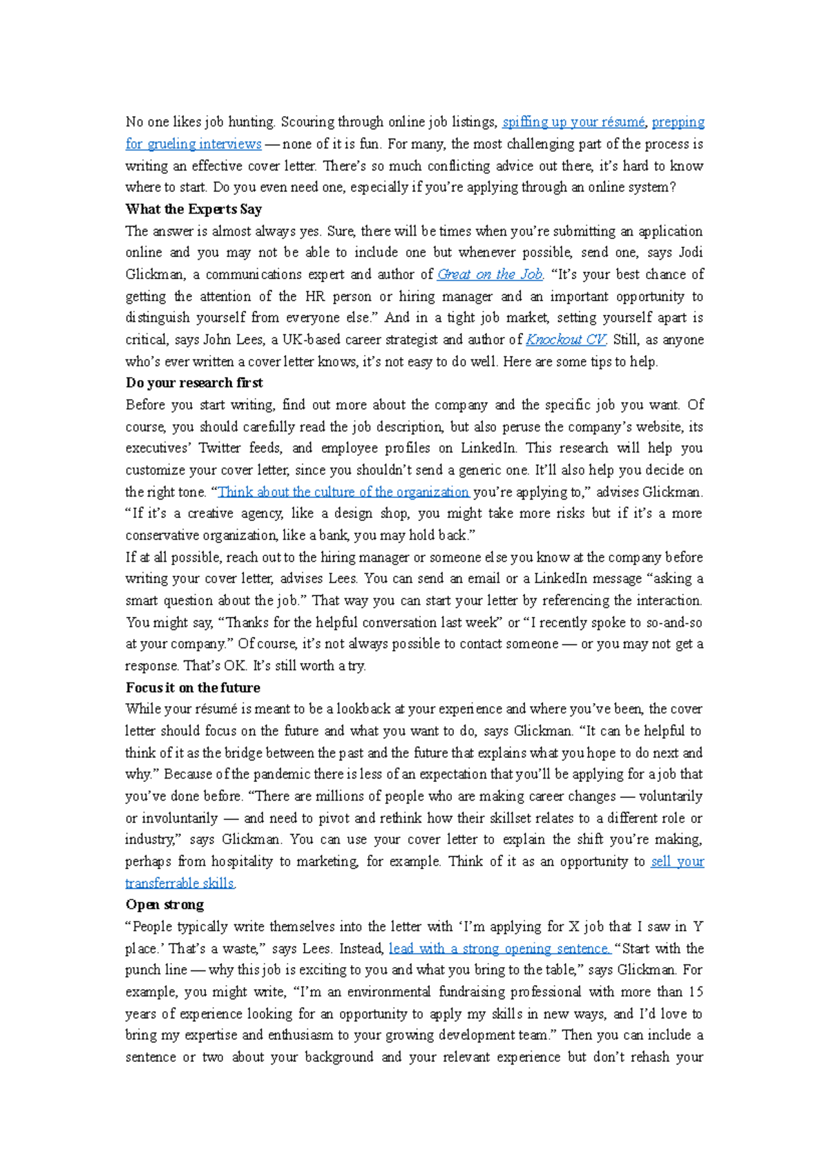 how to write a cover letter - No one likes job hunting. Scouring ...